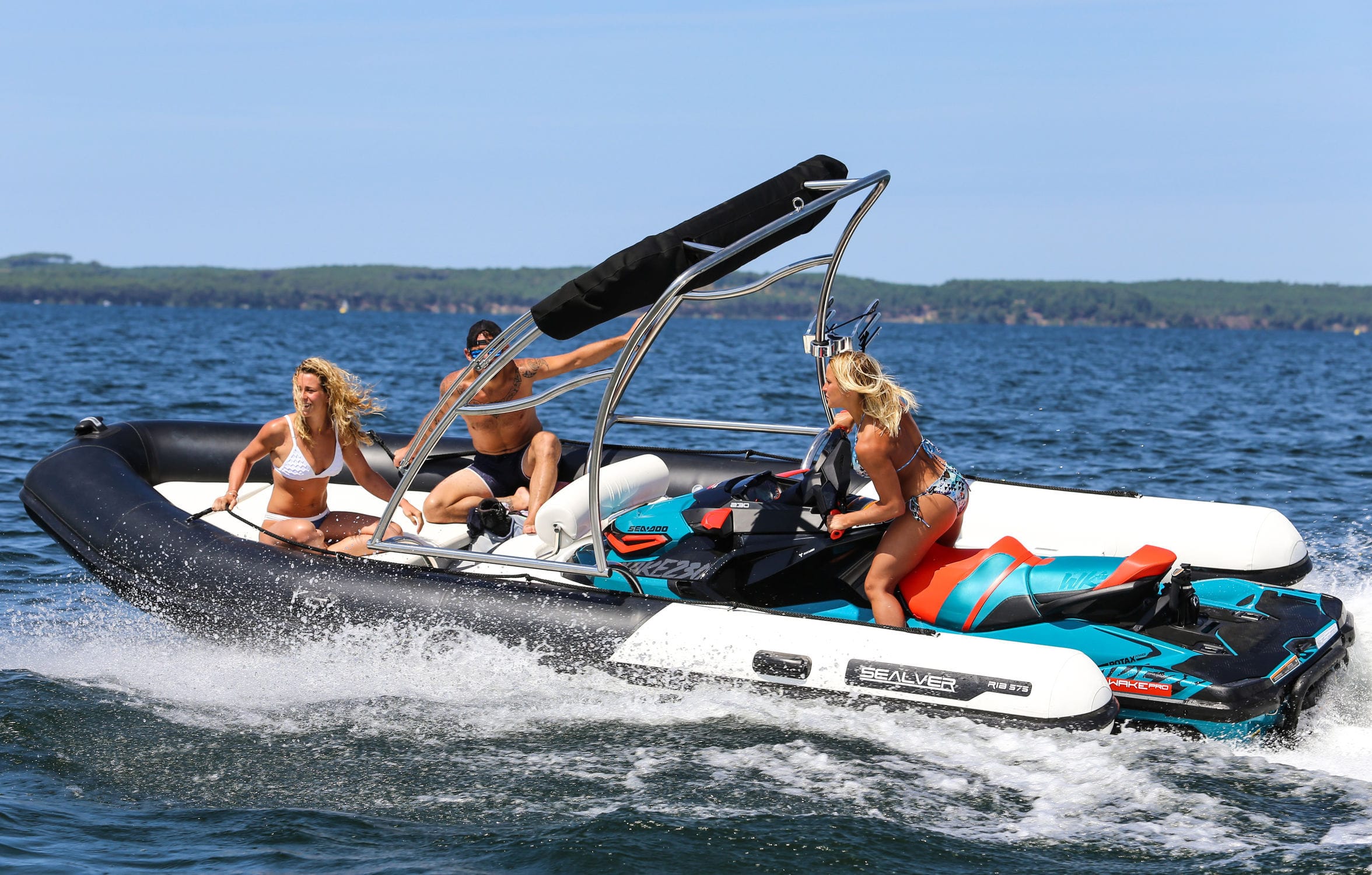 Надувная лодка двигатель гидроцикла - WAVE BOAT 575 - SEALVER ...