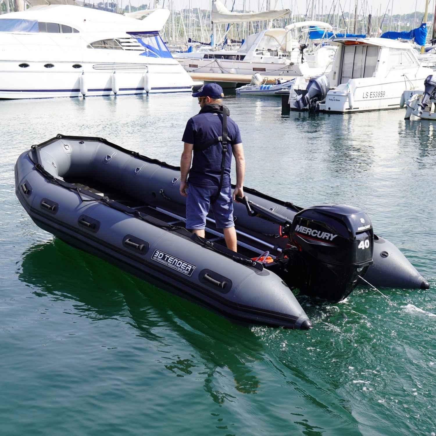 Надувная лодка c подвесным мотором - POLAR 470 - 3D MARINE - складная ...